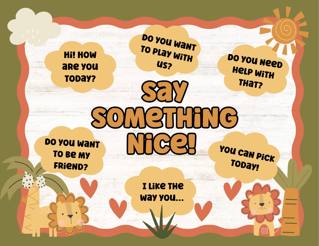 Say Something Nice Bulletin Board Kit - Etsy