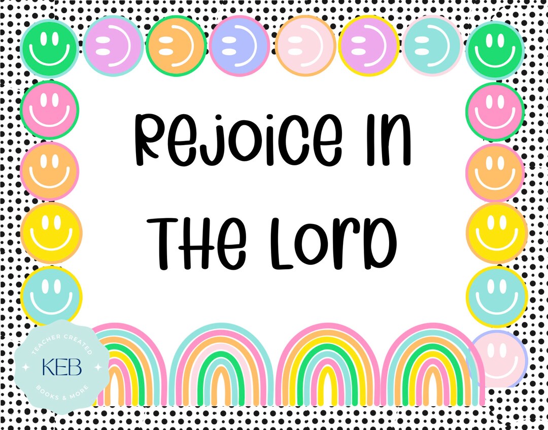 Rejoice in the Lord Bulletin Board Kit - Etsy