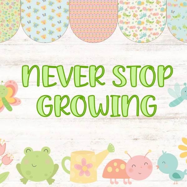 Never Stop Growing Bulletin Board - Etsy