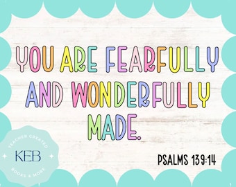 Christian Bulletin Board Kit Fearfully and Wonderfully Made Psalm 139: ...