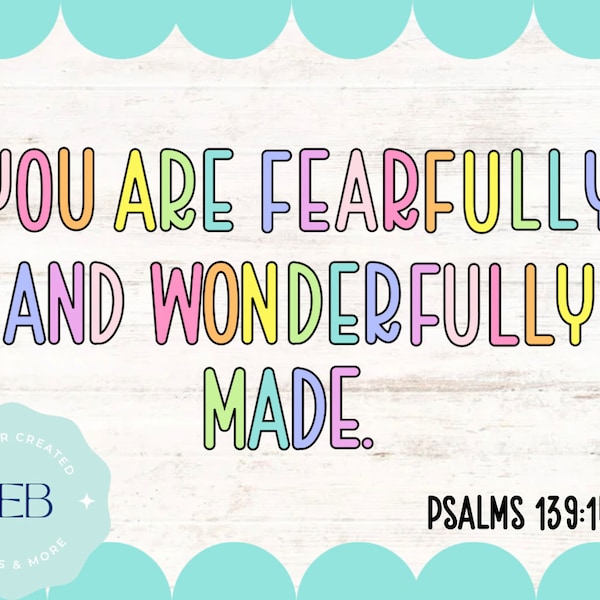 Fearfully Wonderfully Made Art - Etsy