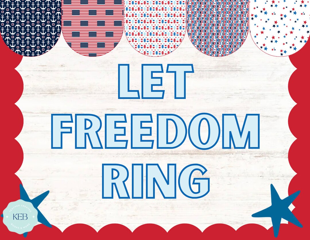 4th of July Bulletin Board Kit: Let Freedom Ring - Etsy