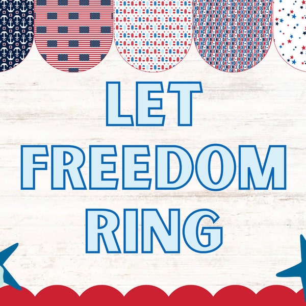 4th of July Bulletin Board Kit: Let Freedom Ring - Etsy