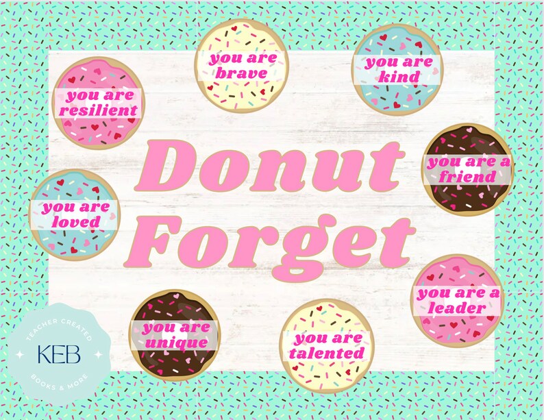 Donut Forget Affirmation Bulletin Board Kit - Etsy