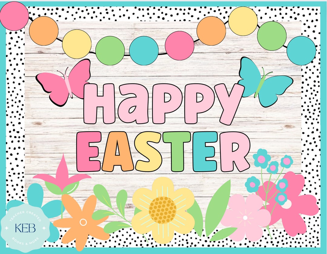 Easter Spring Classroom Bulletin Board Kit - Etsy