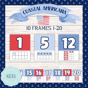 Coastal Americana Classroom Decor Kit | Digital Download | Calm ...
