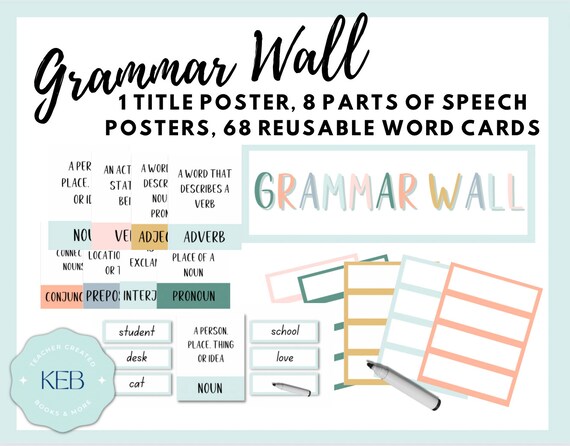 Grammar Wall Kit for the Classroom | Etsy