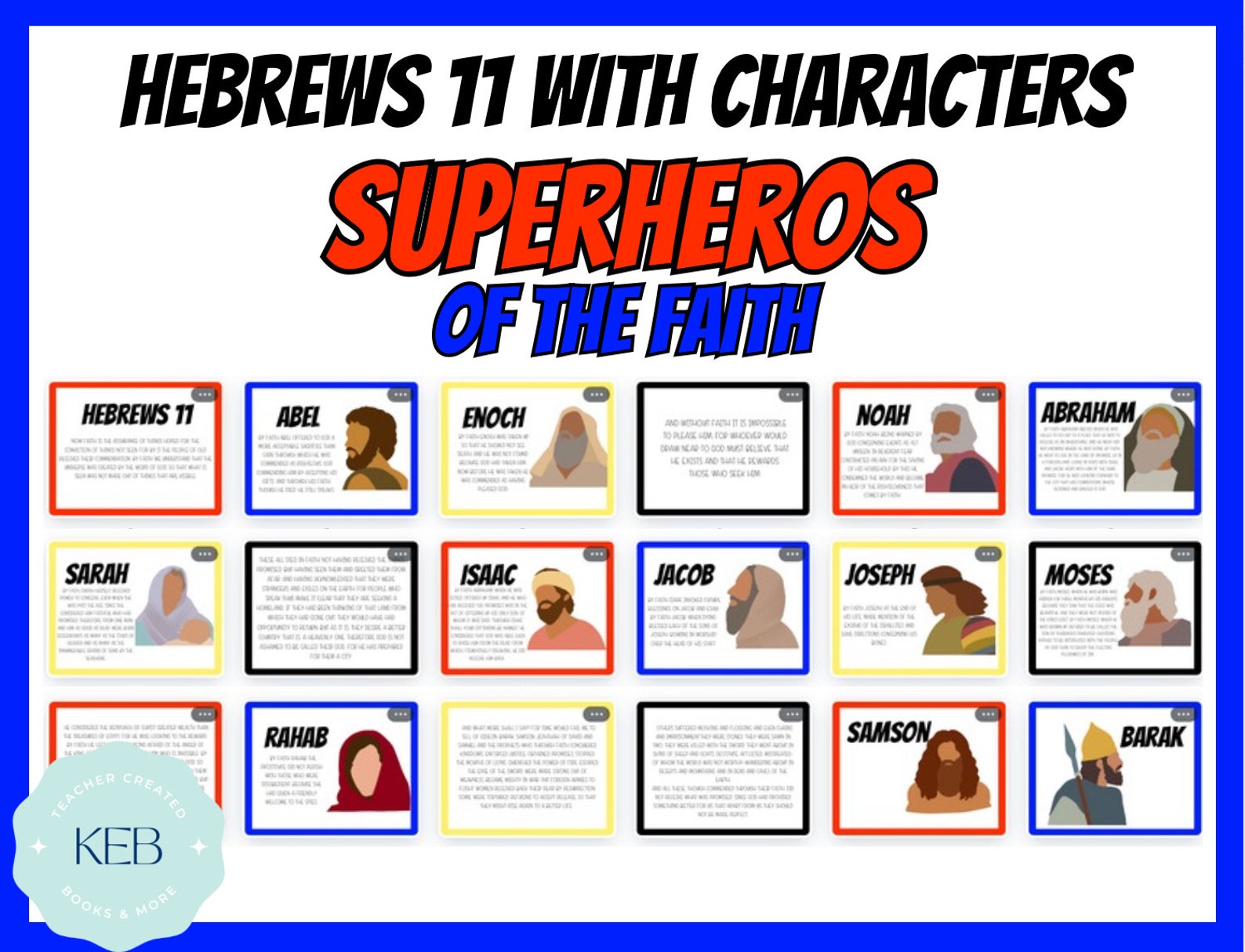 Hebrews 11 Superheros of Faith Scripture and Hand Drawn Art - Etsy