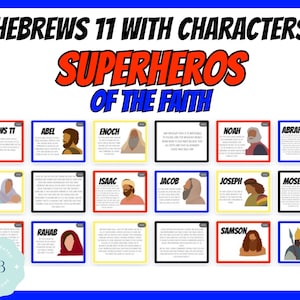 Hebrews 11 Superheros of Faith Scripture and Hand Drawn Art - Etsy