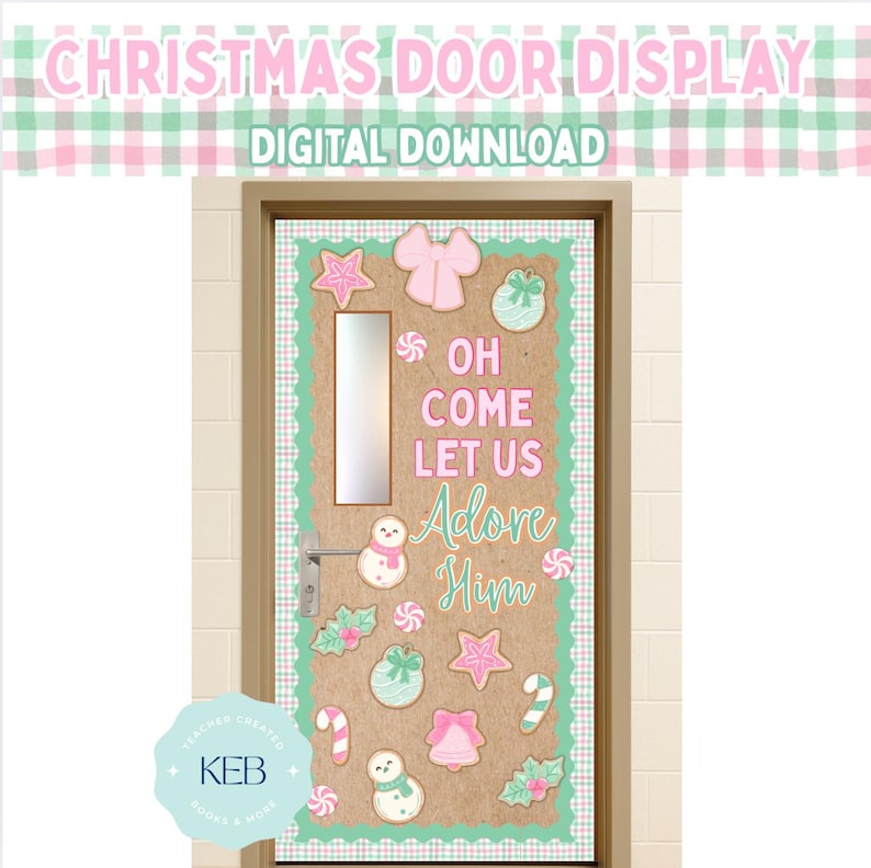 Christian Christmas Door Decor | Winter Biblical Bulletin Board ...