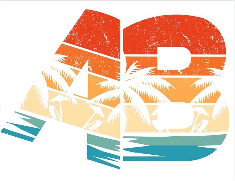 Sunset Beach Bulletin Board Letters A-Z - Etsy