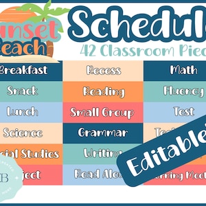 Sunset Beach Whole Classroom Decor Kit - Etsy