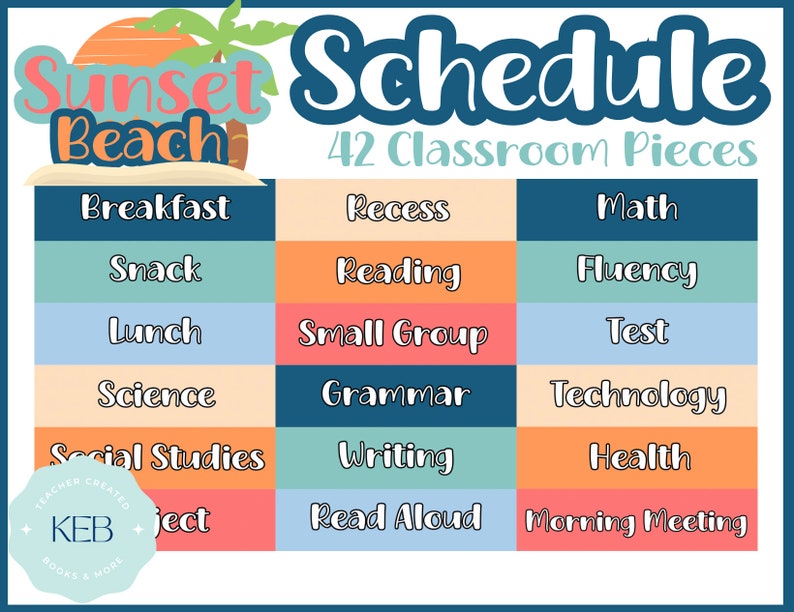 Sunset Beach Whole Classroom Decor Kit - Etsy