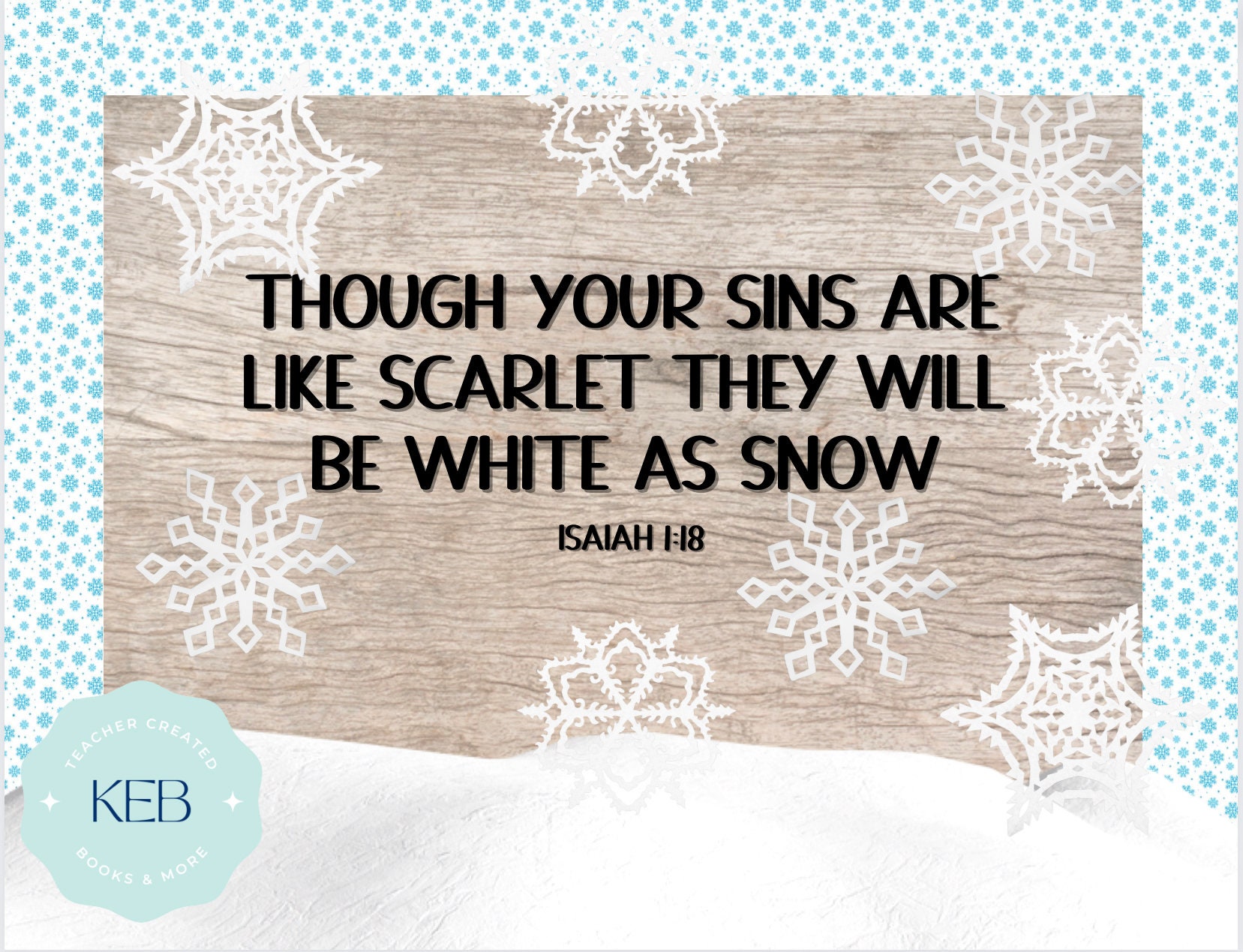 White as Snow Bulletin Board Kit - Etsy