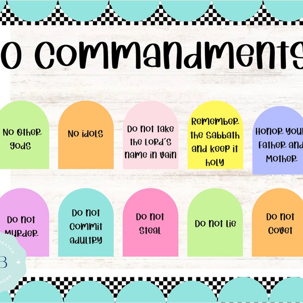 10 Commandments Bulletin Board - Etsy