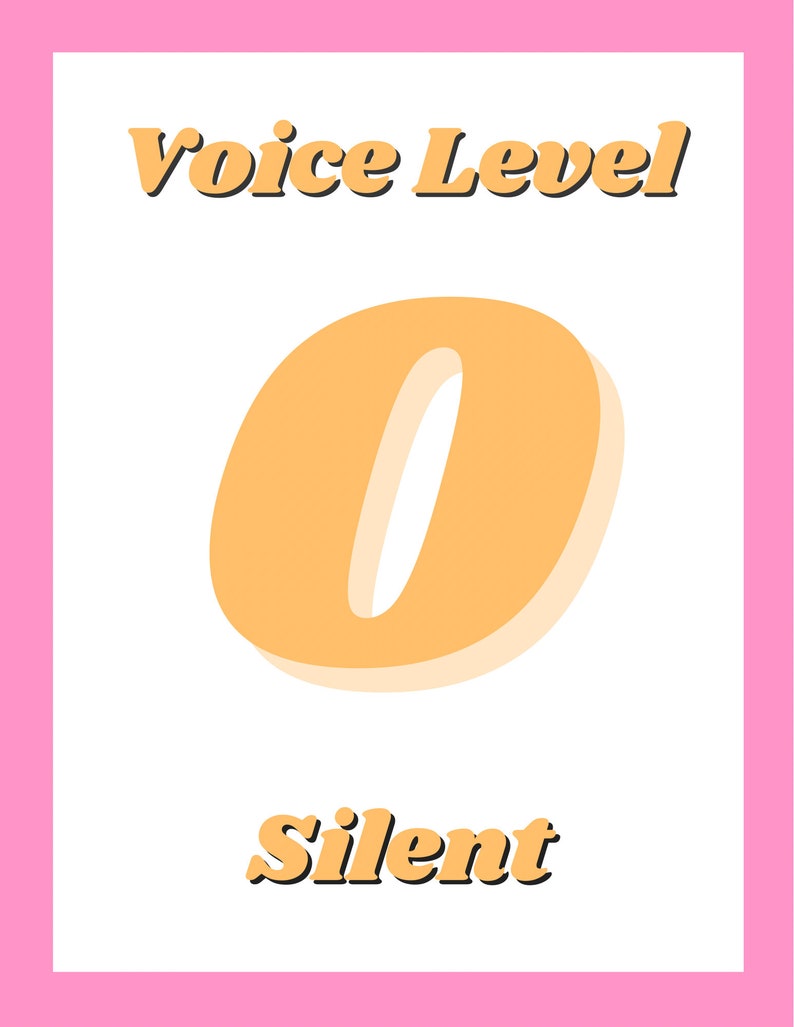 Retro Voice Level Posters for Classroom Management - Etsy