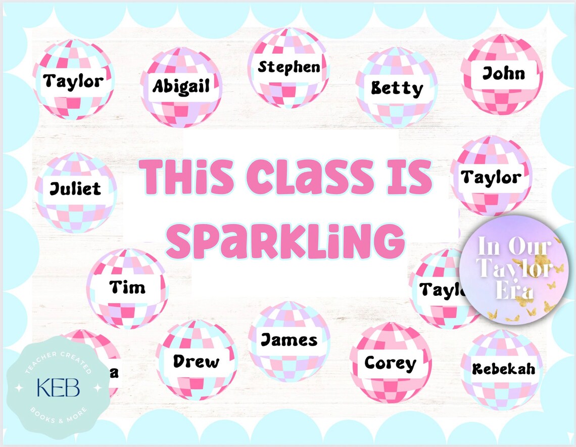 In Our Taylor Era Bulletin Board Kit Sparkling EDITABLE - Etsy