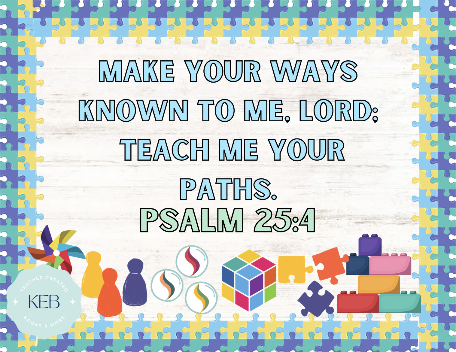 Psalm 25 Game Themed Bulletin Board Kit - Etsy