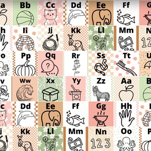 Neutral Alphabet Plant Posters A-Z No Cut 8.5 X 11 - Etsy