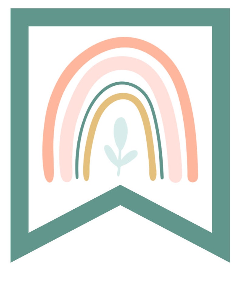 You Are Loved Boho Rainbow Banner - Etsy