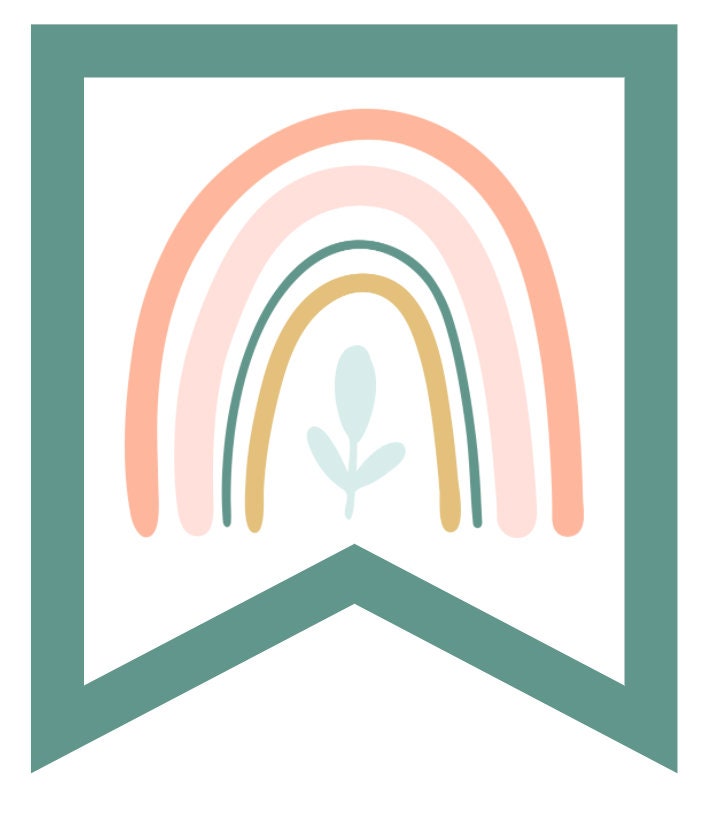 You Are Loved Boho Rainbow Banner - Etsy