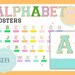 Rainbow Varsity Glitter Alphabet Posters for the Classroom - Etsy