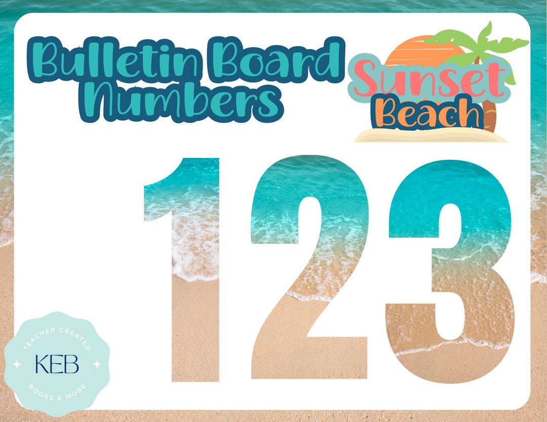 Sunset Beach Bulletin Board Numbers - Etsy