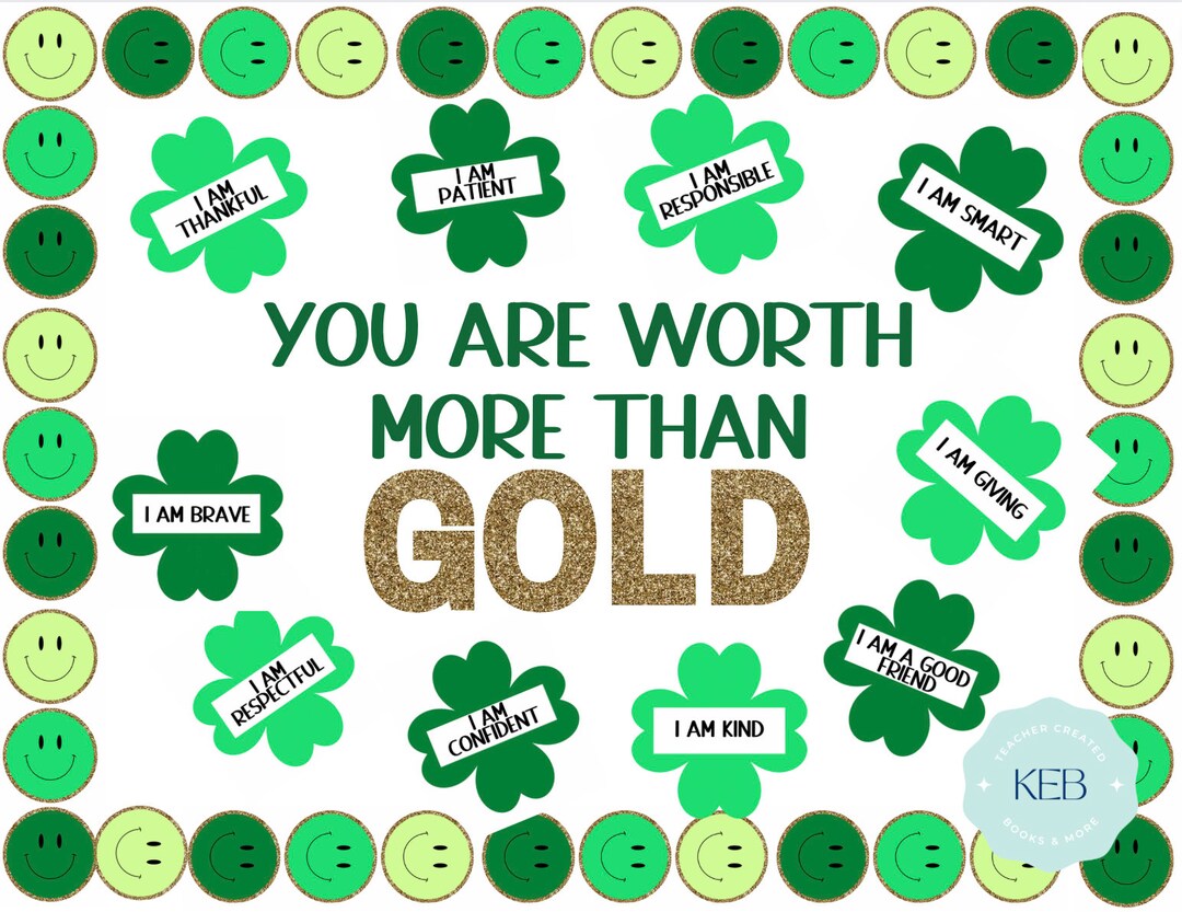 St Patrick’s Affirmation March Bulletin Board - Etsy