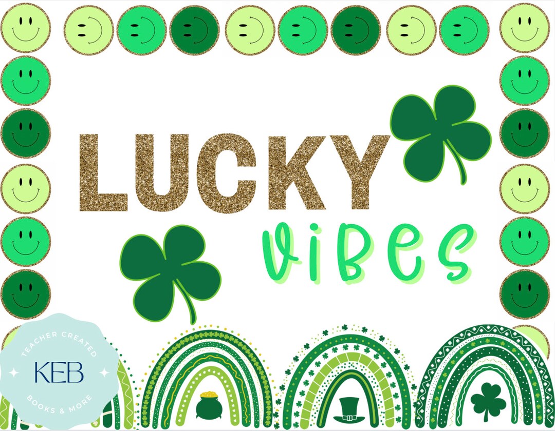 St Patrick’s Lucky Vibes March Bulletin Board - Etsy