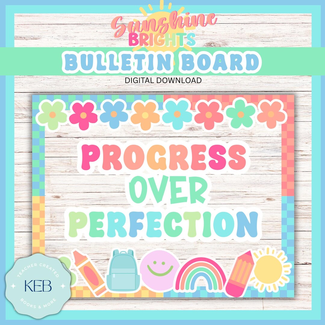 Sunshine Brights Bulletin Board | Rainbow Classroom Decor | Colorful ...
