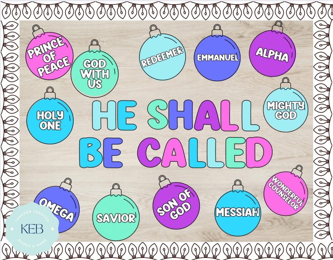He Shall Be Called Christmas Bulletin Board - Etsy