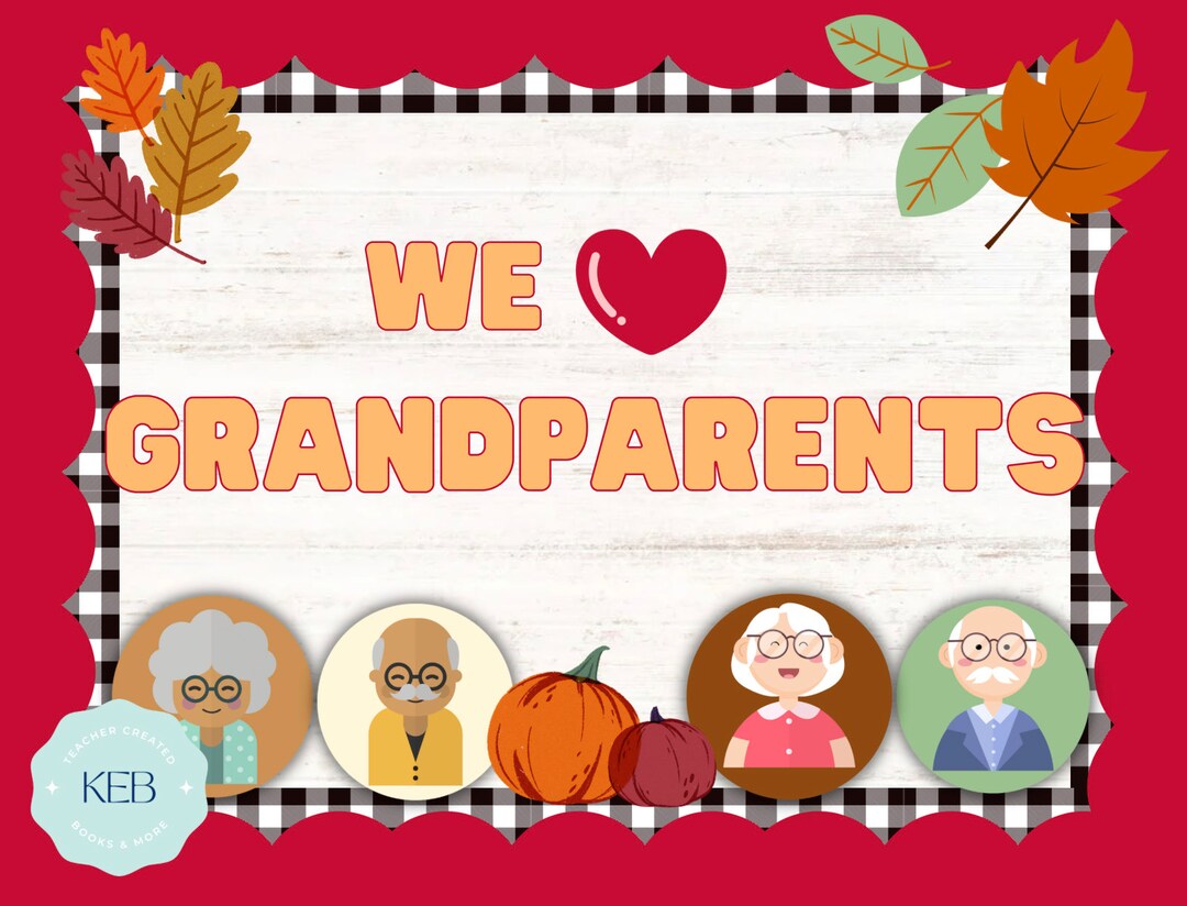 We Love Grandparents Bulletin Board Kit - Etsy