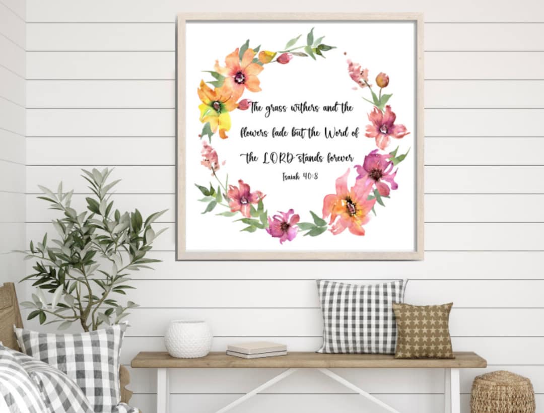 Isaiah 40:8 the Word of the Lord Stands Forever Hand Painted Watercolor ...