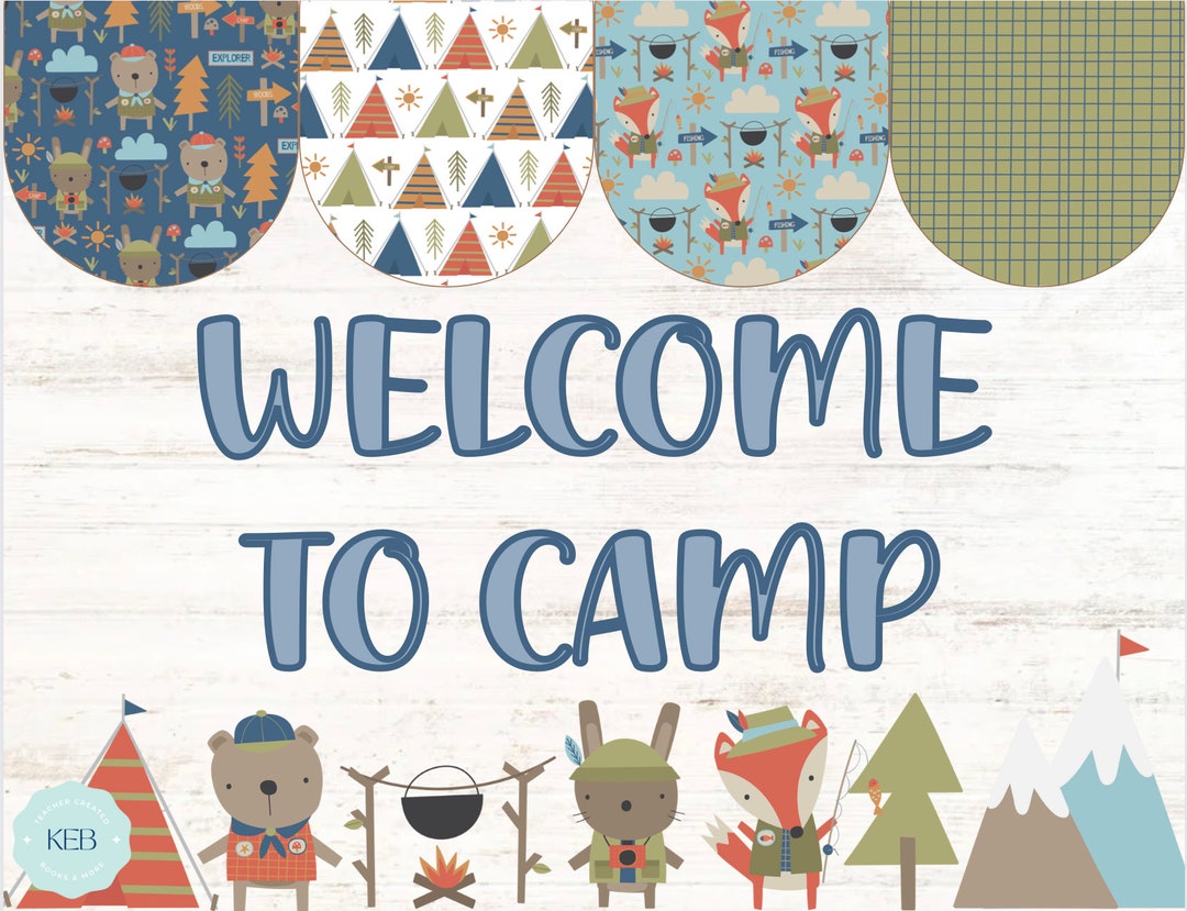 Camp Welcome Bulletin Board or Wall Decor Kit - Etsy