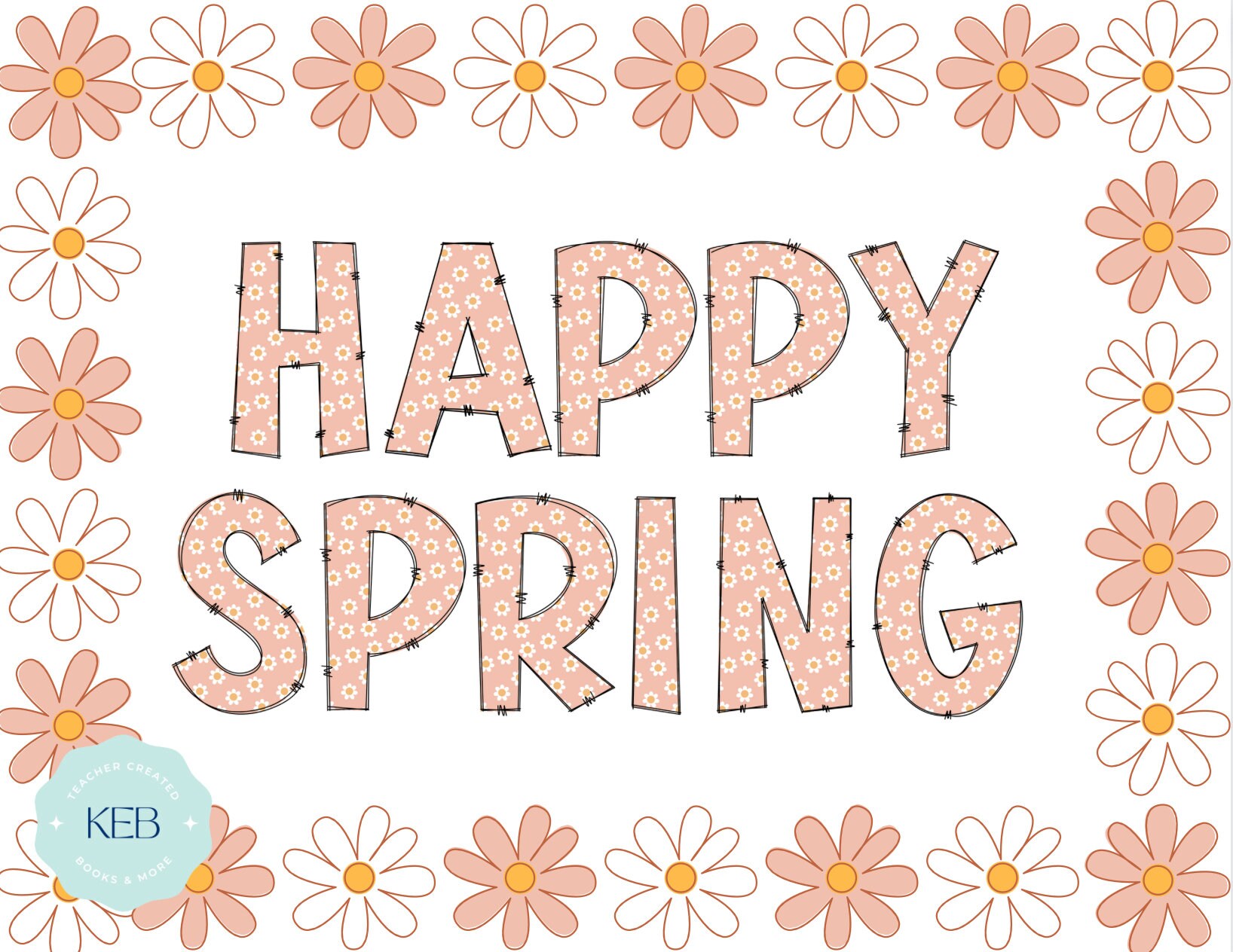 Happy Spring Bulletin Board Kit - Etsy