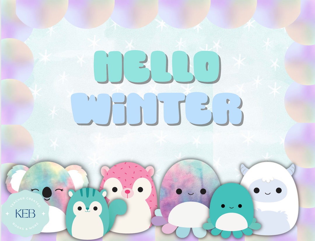 Hello Winter Squish Bulletin Board Kit - Etsy