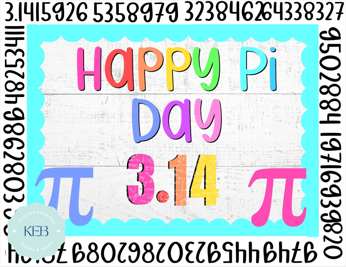 Pi Day Bulletin Board Kit March - Etsy