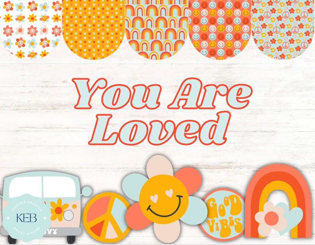 Groovy Love Bulletin Board Kit - Etsy