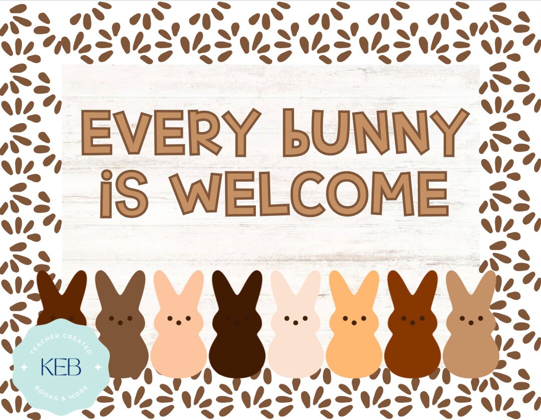 Every Bunny is Welcome Easter Bulletin Board Kit - Etsy