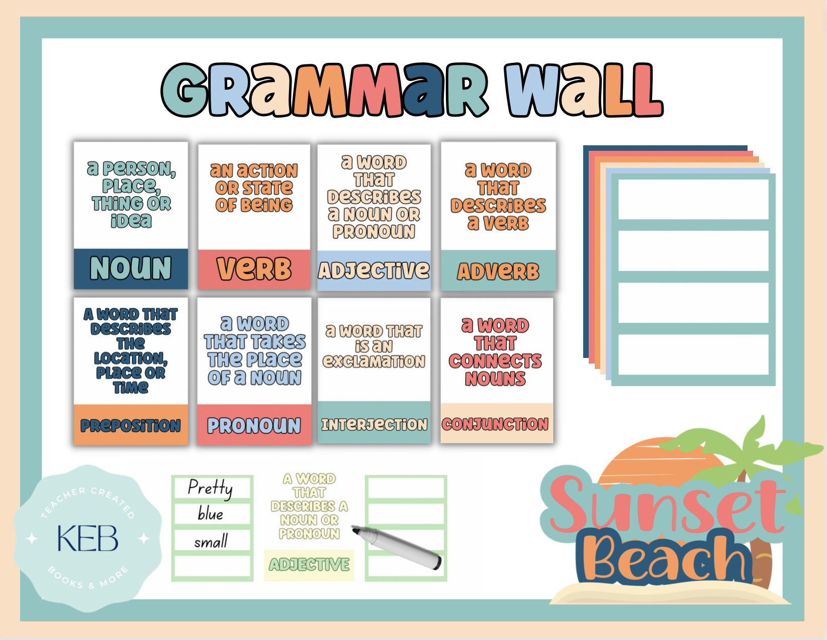 Sunset Beach Whole Classroom Decor Kit - Etsy