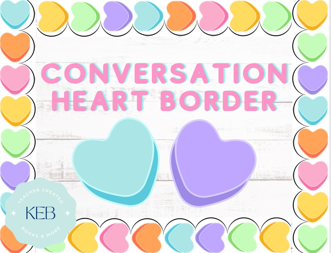 Valentines Conversation Heart Bulletin Board Border - Etsy