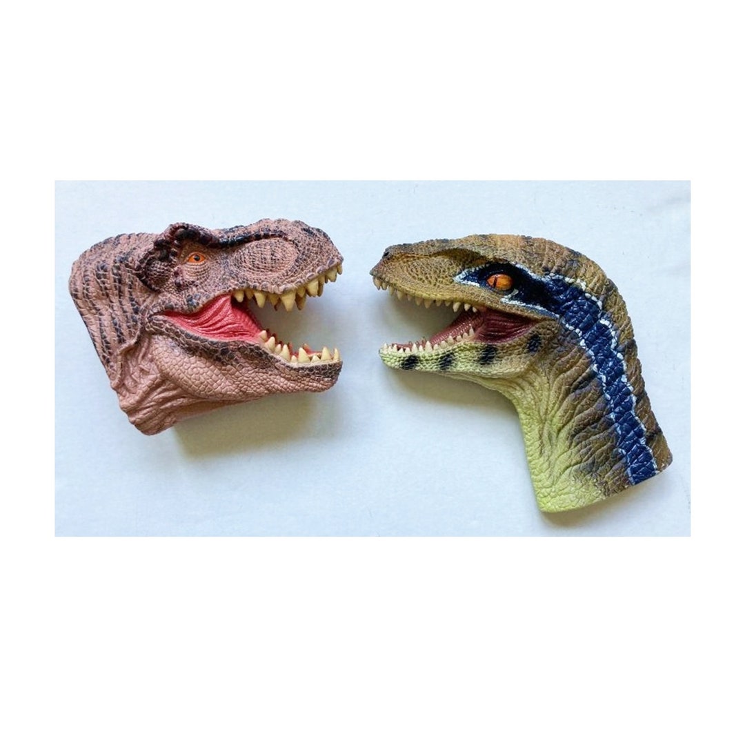 T-rex Vs. Velociraptor Hand Puppets - Etsy