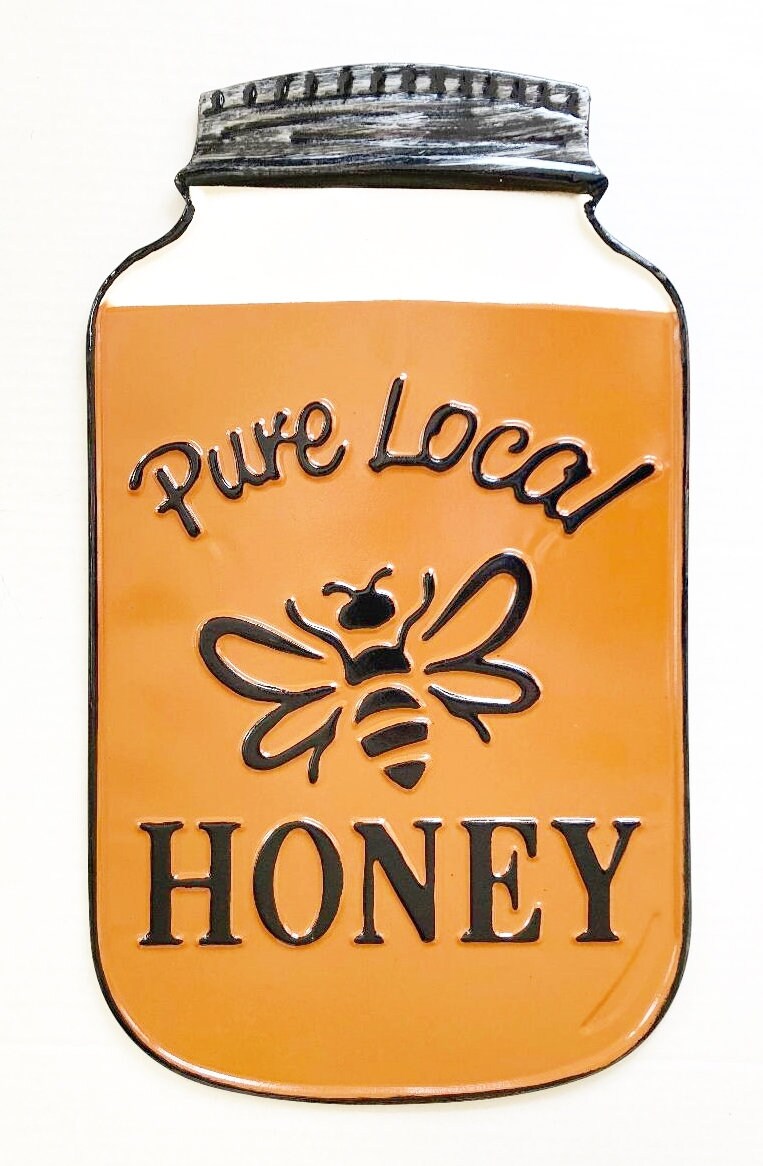 19 Honey Jar Tin Sign - Etsy