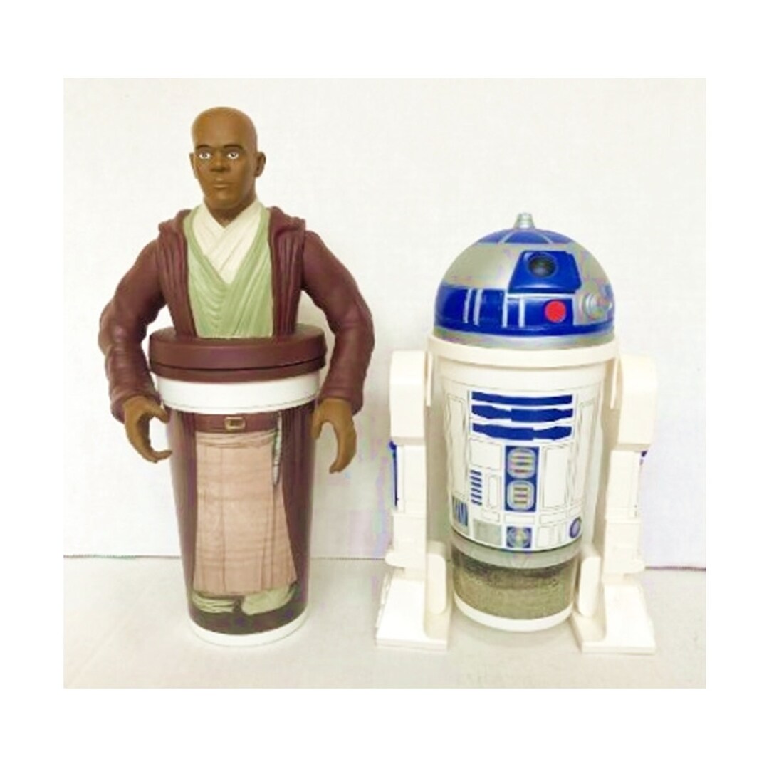 Star Wars Mace Windu & R2-D2 32 Oz. Beverage Cups 1999 - Etsy