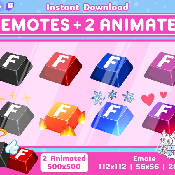 Animated Key Emotes Twitch - Etsy Sweden
