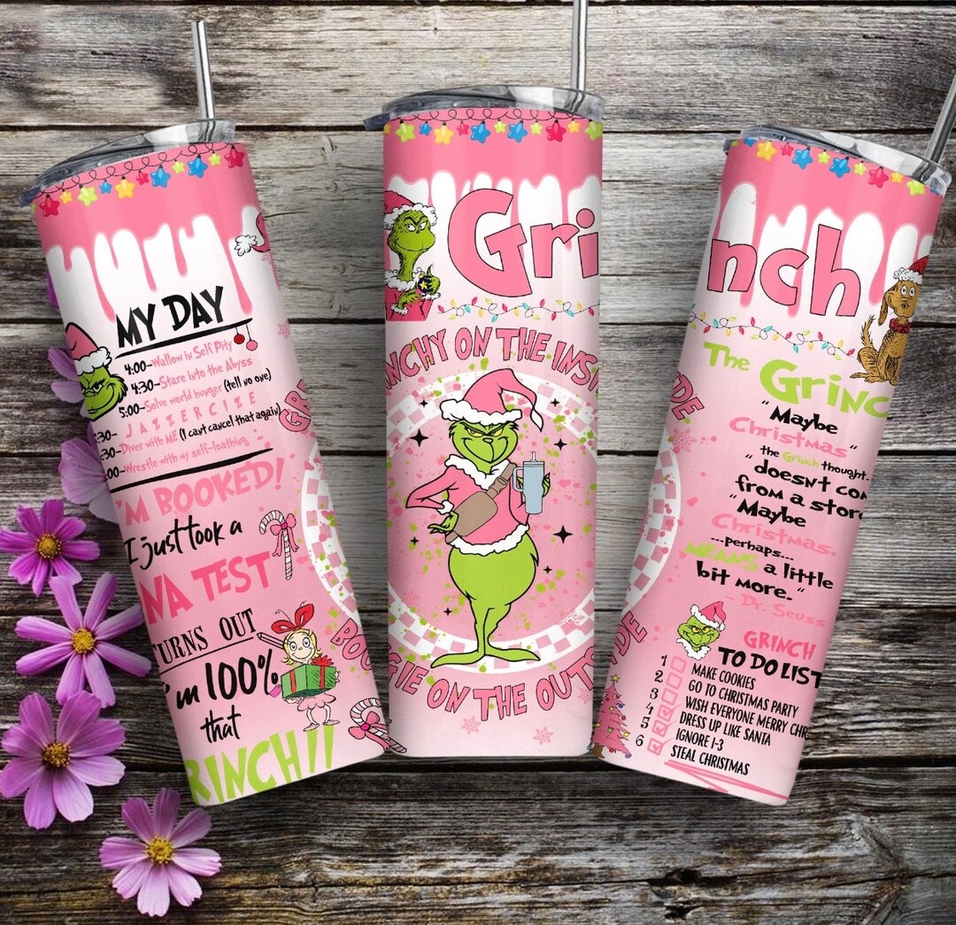 Pink Grinchmas Tumbler - Etsy