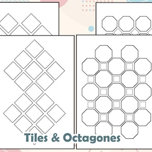 12 Zentangle Pattern Templates, Blank Zentangle Tiles, Creative ...
