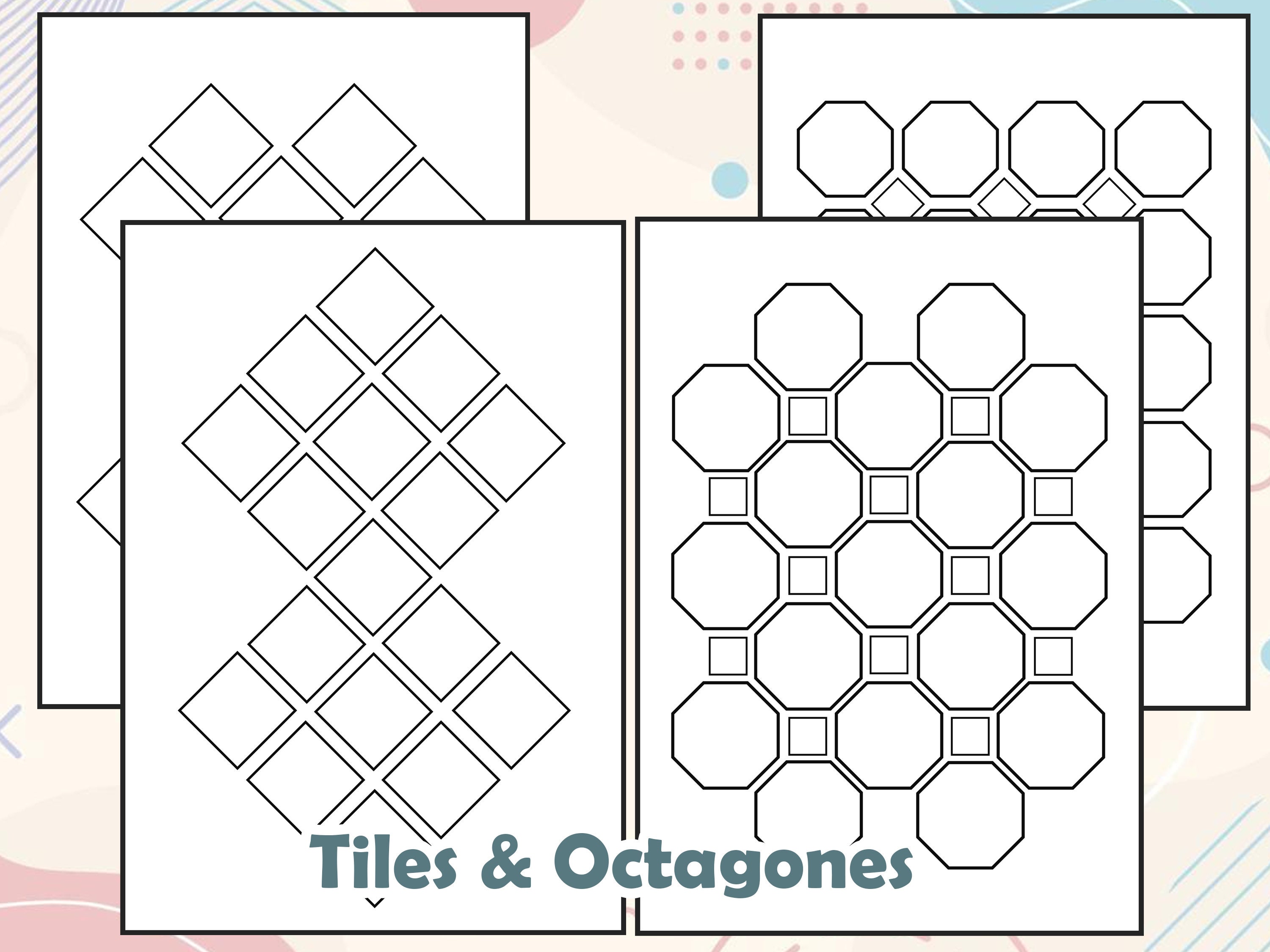 12 Zentangle Pattern Templates, Blank Zentangle Tiles, Creative ...