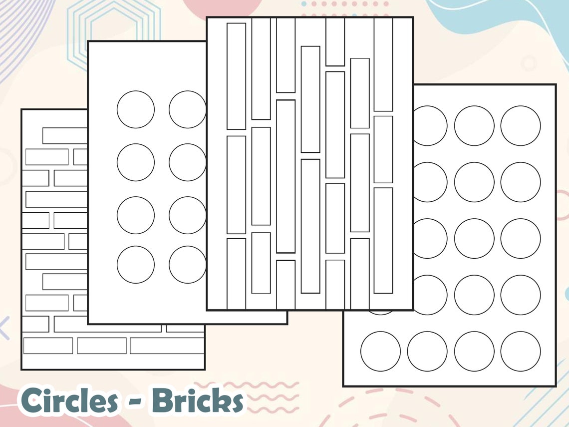 10 Zentangle Pattern Templates, Blank Zentangle Tiles, Creative ...