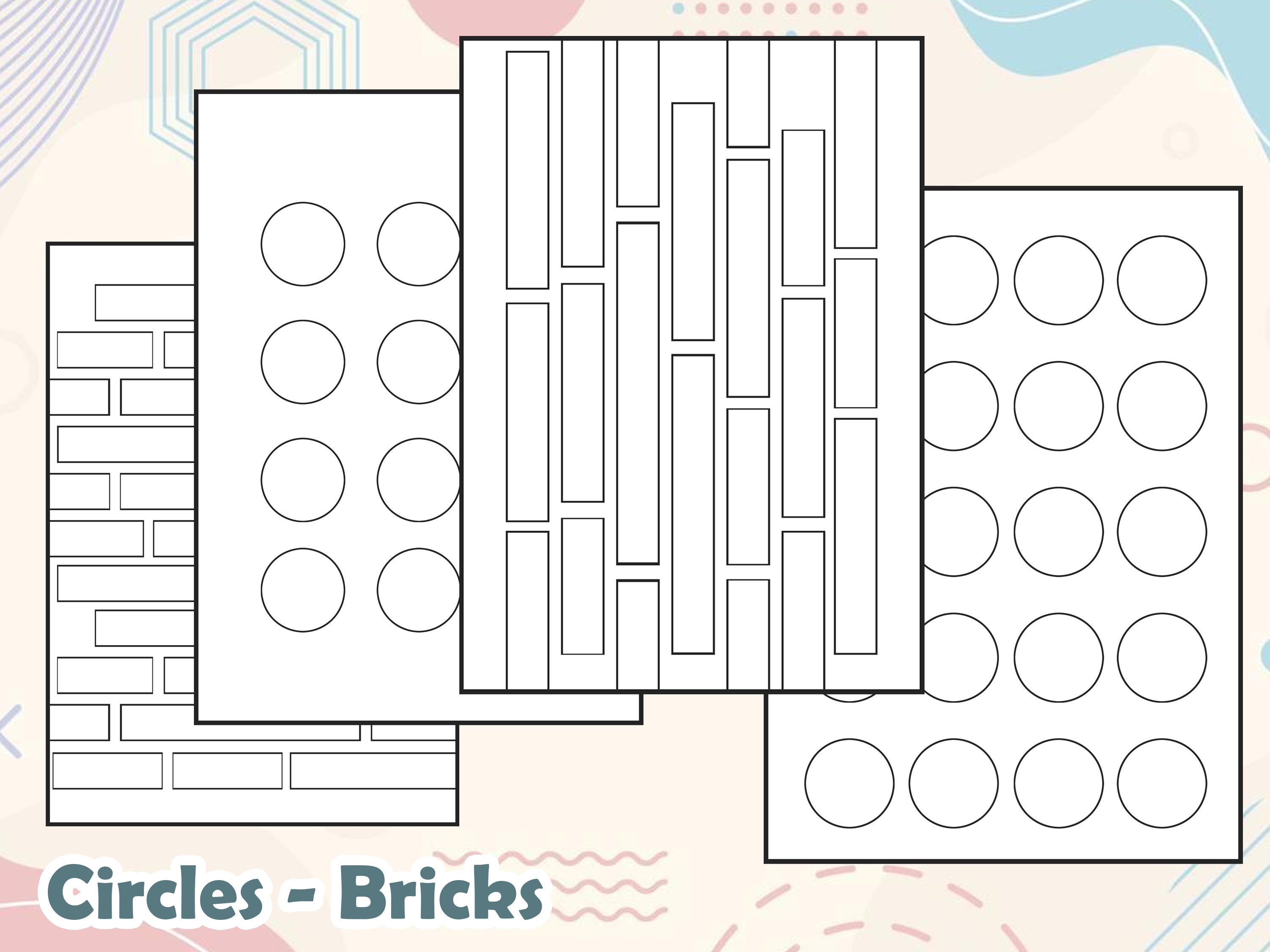10 Zentangle Pattern Templates, Blank Zentangle Tiles, Creative ...